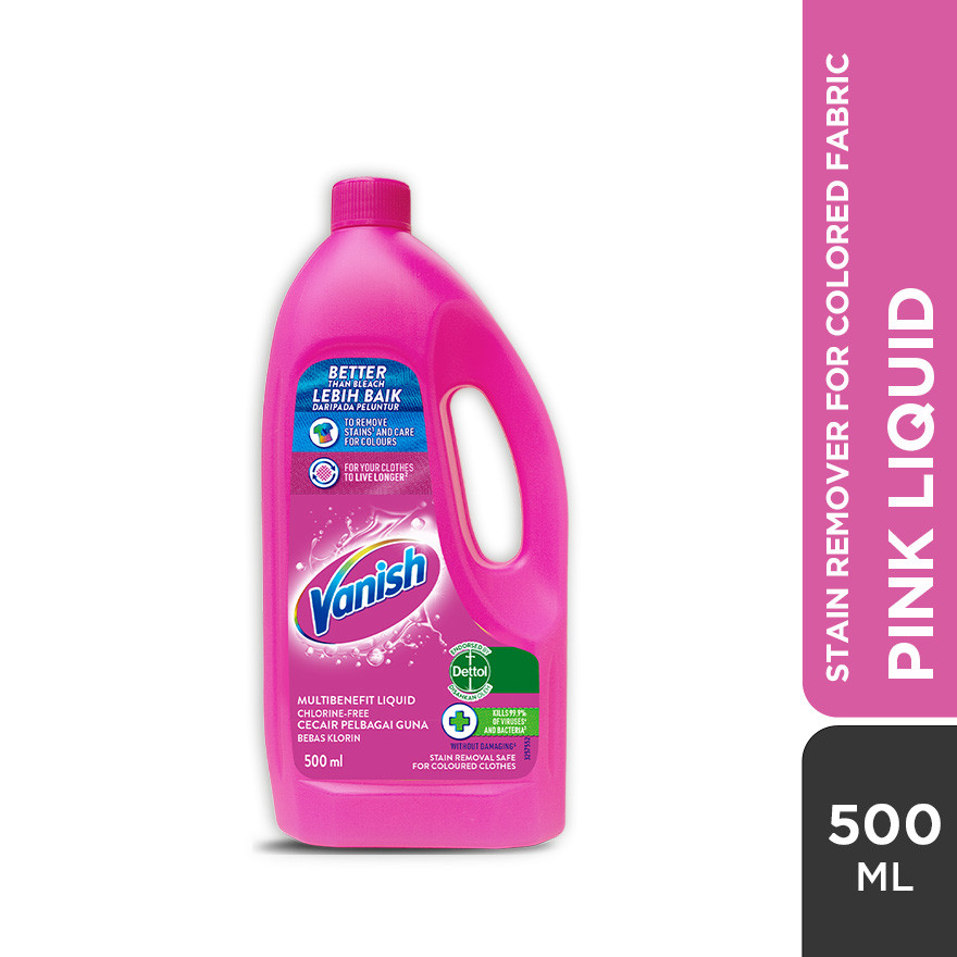 VANISH Stain Remover Pink Liquid Bottle 500ml | Shopee Malaysia