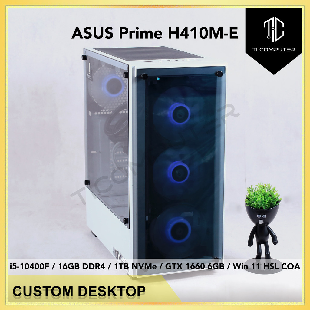 Invasion GX-900 ATX ASUS Prime H410M-E Intel i5-10400F 16GB DDR4 RAM 1TB NVMe SSD GTX 1660 6GB ...