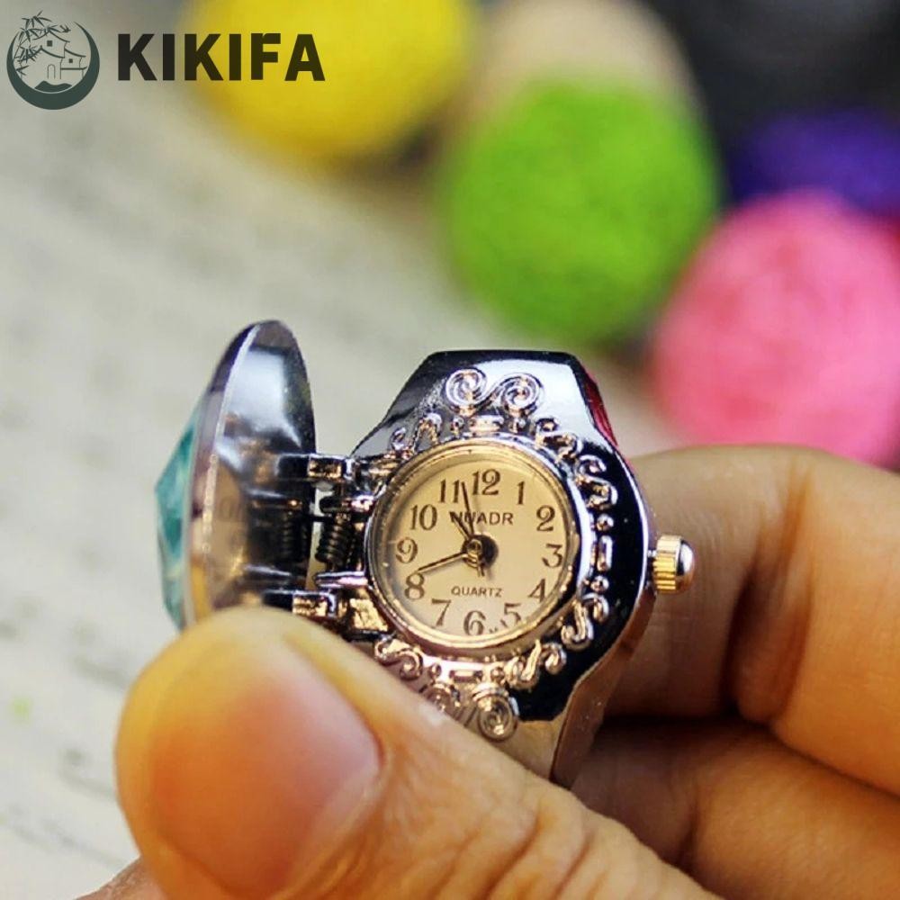 KIKIFA Quartz Finger Rings Women Adjustable Simple Geometric Korean Men ...