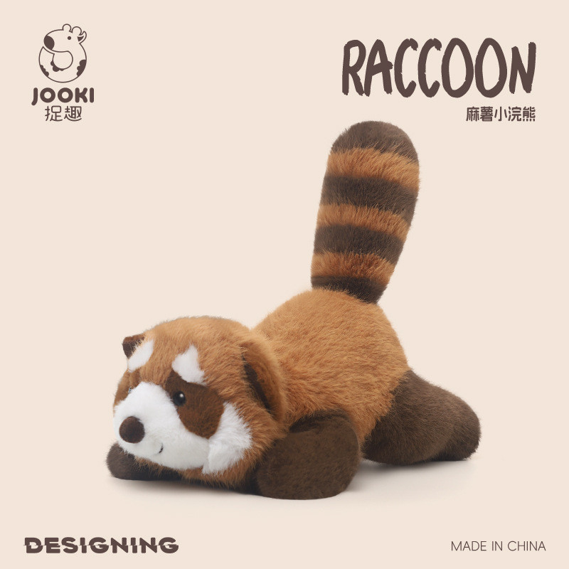 JOOKI Mashu Little Raccoon Red Panda Plush Stuffed Toys Cute Doll Furry ...