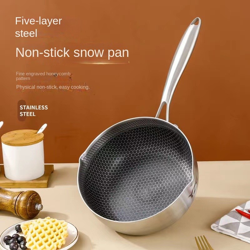 Three-layer Steel Stainless Steel Honeycomb Pan Snow Pan Japanese Milk ...
