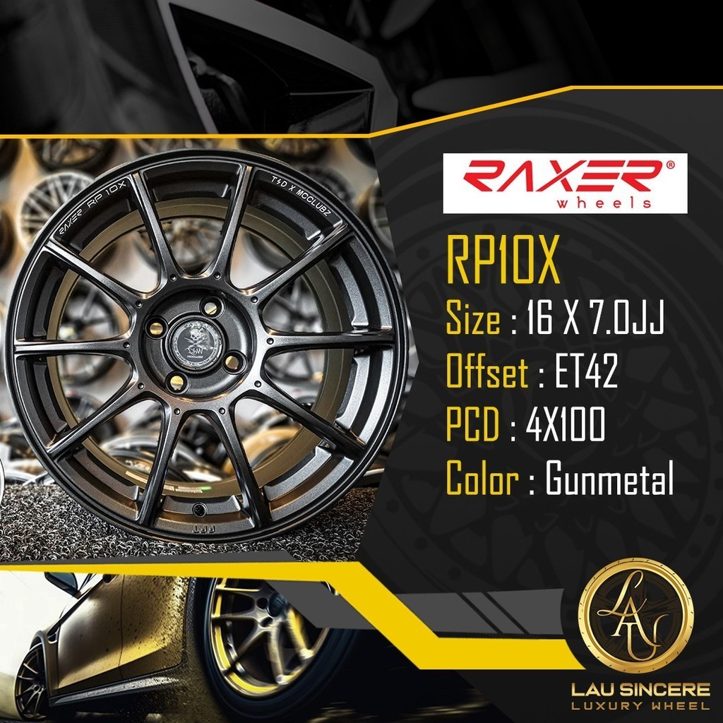 Raxer RP10X 16 X 7.0JJ 4X100 Gunmetal | Shopee Malaysia