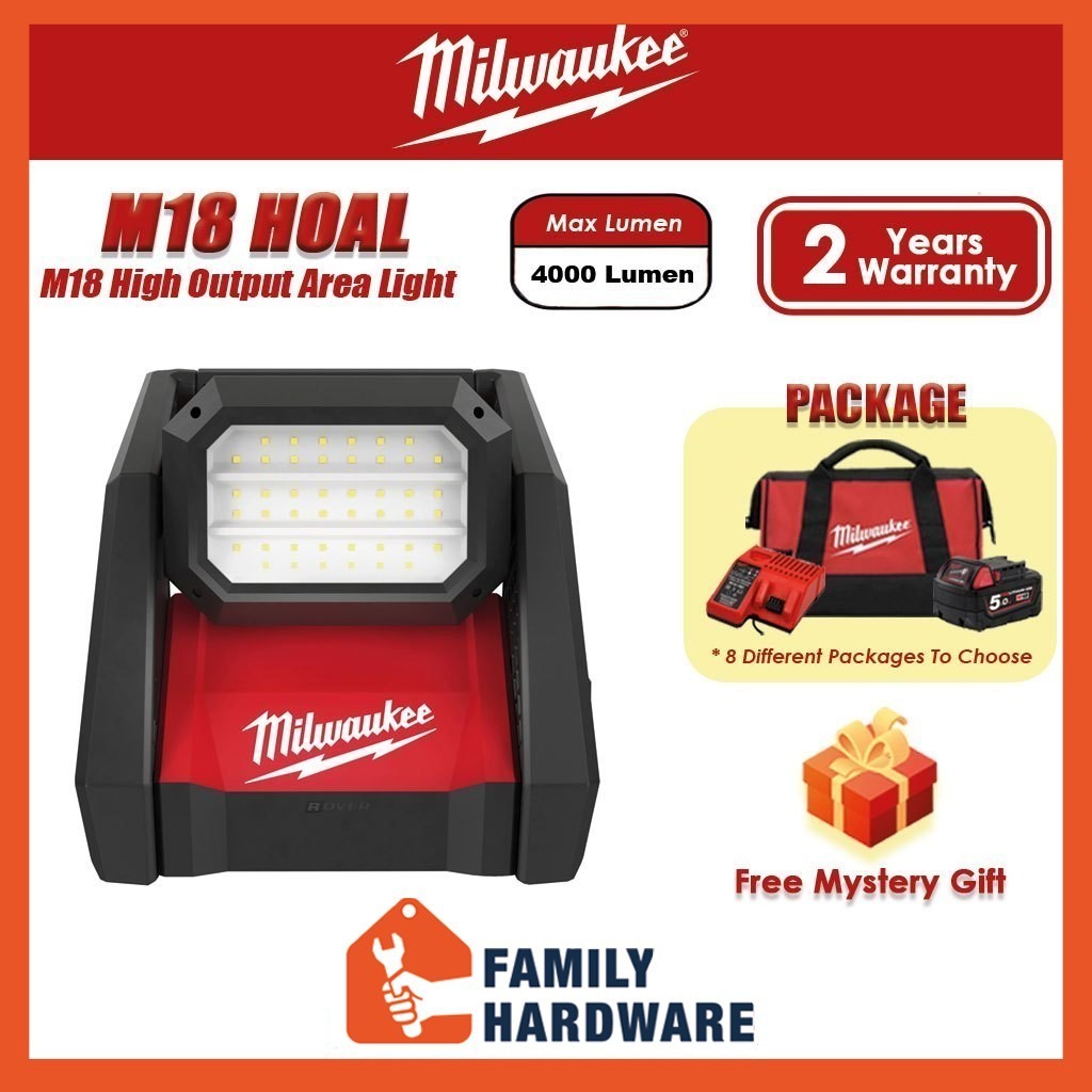 MILWAUKEE M18 HOAL TRUEVIEW 18V High Output High Performance Area LED Light 4000 Lumens M18HOAL ...