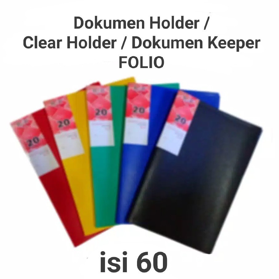 60 POCKET Document HOLDER MAP/Document KEEPER/CLEAR HOLDER/FOLIO BOOK ...