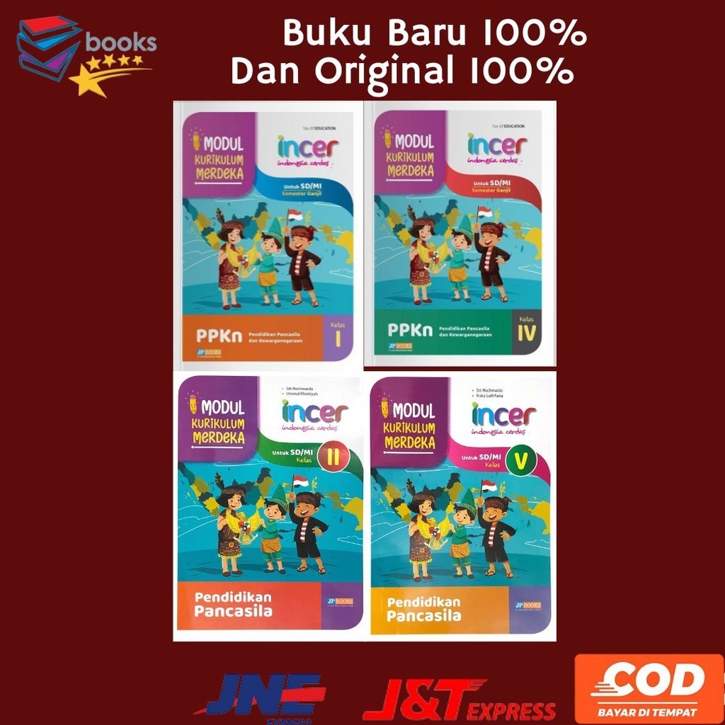 Incer PPKN Merdeka Curriculum JP BOOKS Class 1 2 3 4 5 6 Elementary ...