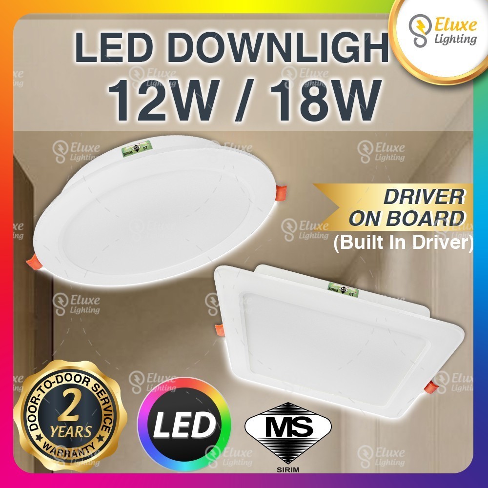 [SIRIM]DRIVER ON BOARD LED DOWNLIGHT 12W/18W 4"/6" Lampu Siling Rumah ...