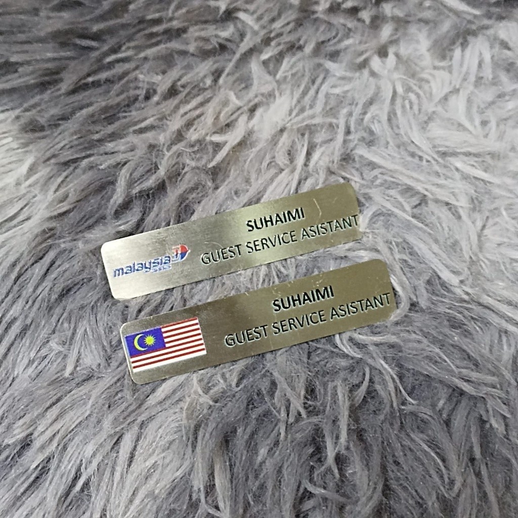 [PREMIUM}] NAME TAG MALAYSIA AIRLINES / CABINCREW (65x15MM) | Shopee ...