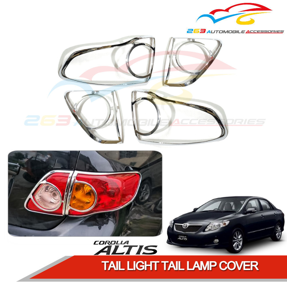 TOYOTA COROLLA ALTIS 2008-2010 TAIL LIGHT TAIL LAMP COVER (CHROME) '4 ...