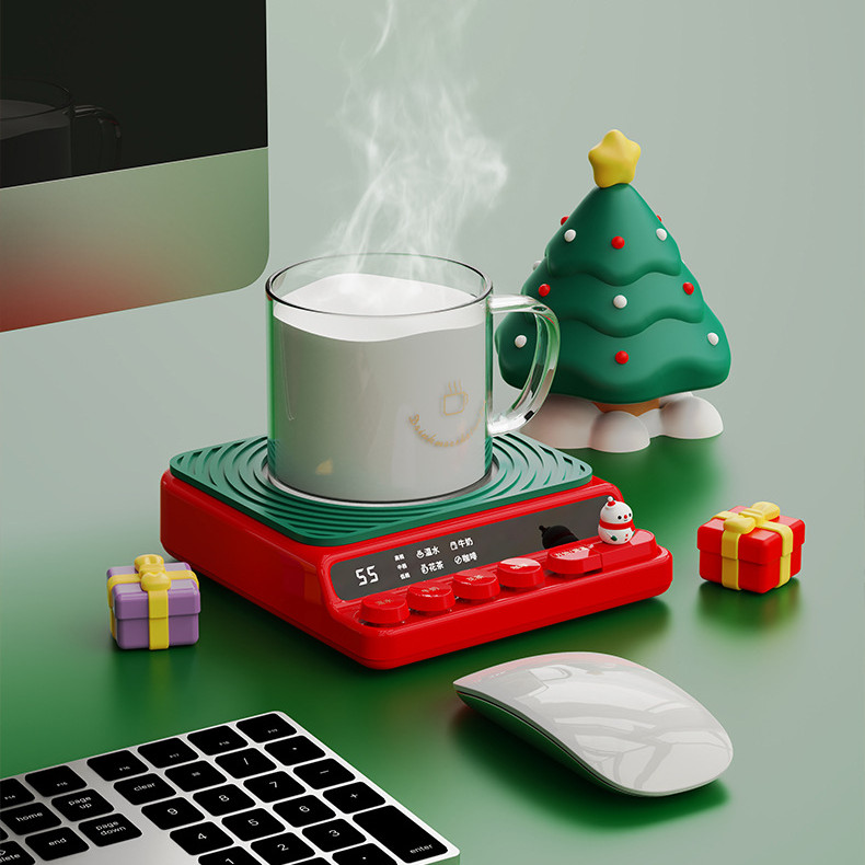 New Christmas Quick Heating Warm Coaster Desk Desk Girl Heart Smart ...