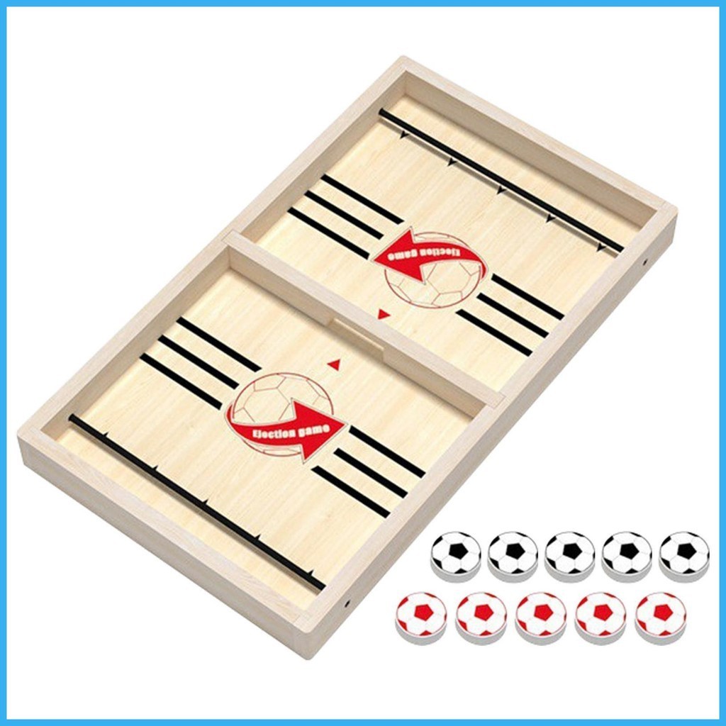 Sling Puck Board Game Soccer Ball Slingshot Board Game with 10 Pucks ...