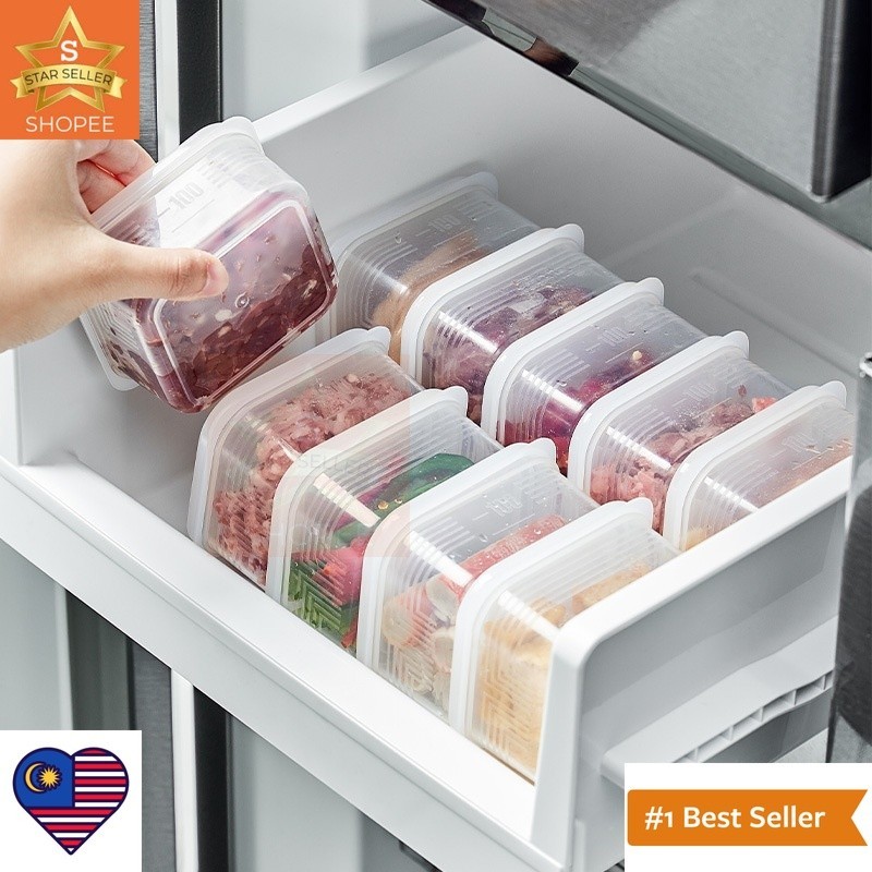 (MW)Fridge Drawer Organizer /Food Storage Boxes Meal Prep Plastic ...