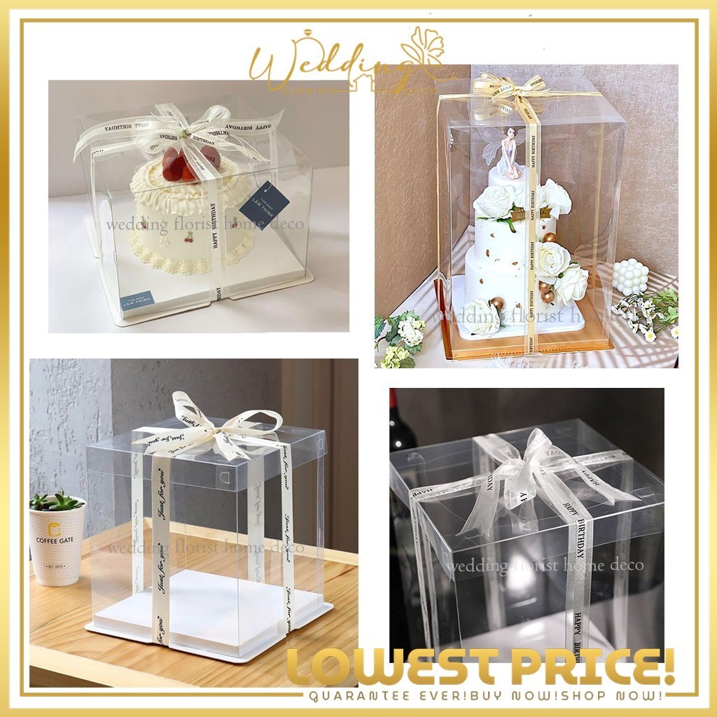 CLEAR CAKE BOX/Gift Box/Doorgift Box Murah/Doorgift Kahwin Murah ...