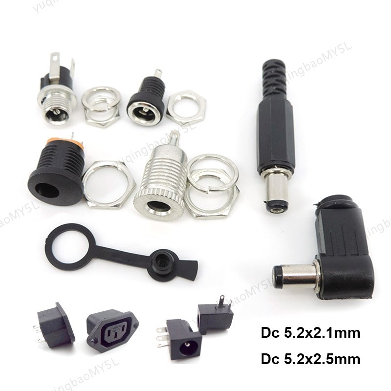 DC 025 099 022 Female Connectors 5.5x2.1mm 5.5*2.5mm Power Male Jack ...