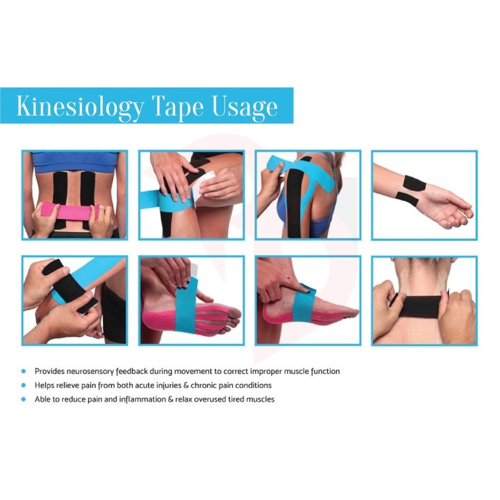 Kinesiology Tape Muscle Tape Sport Elastic Tape Physio Strapping Muscle ...
