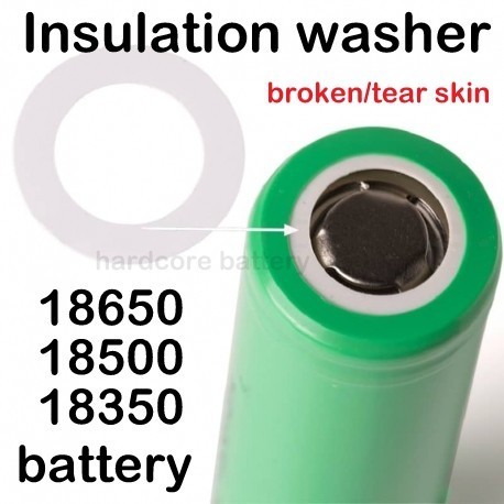 18650 18500 18350 Battery PET Washer Seal Plastic Insulation positive ...
