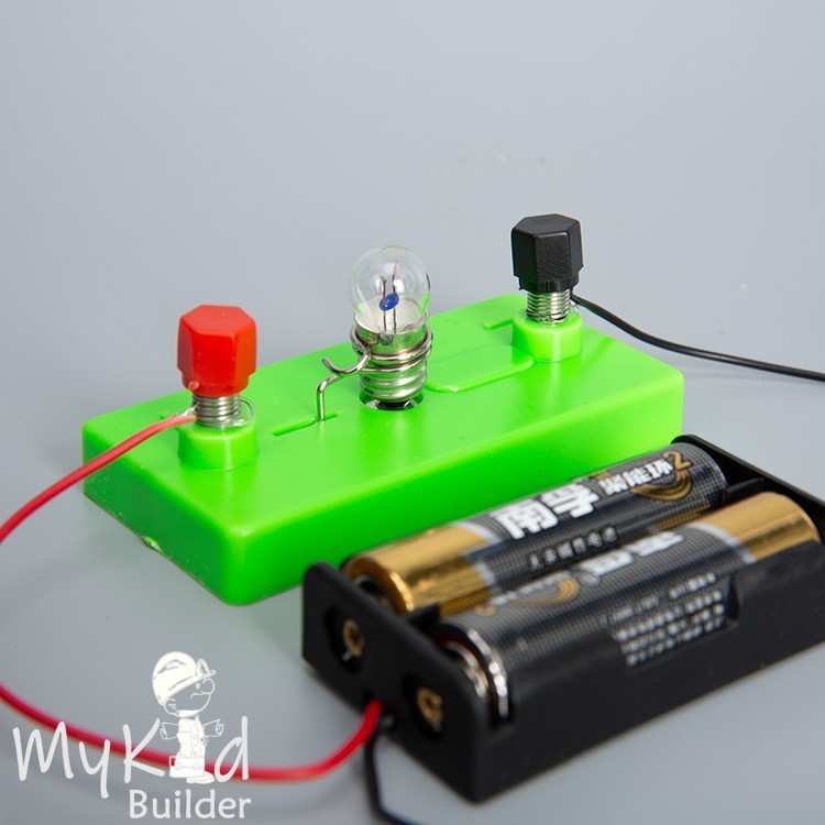 Simple Electric Circuit w Bulb n Switch School RBT Litar Elektrik ...