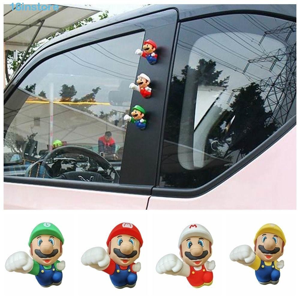 INSTORE Super Mario Bros Car Stickers, Resin Super Mario Bros 3D Super ...