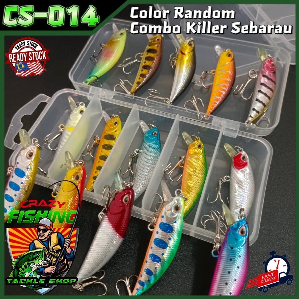 Crazy《Combo Set 014 》Minnow Killer Sebarau Gewang Combo Casting Haruan ...