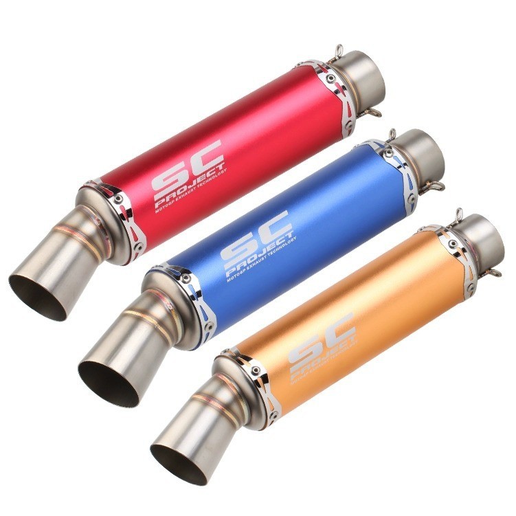 51MM Universal Bell Mouth Motorcycle Exhaust Tip Tail Tube 2 Inches ...