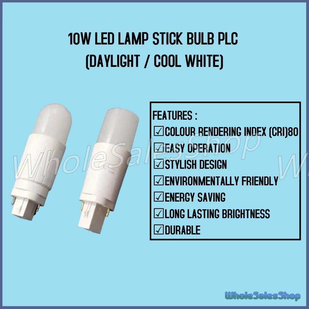 🔥HIGH QUALITY🔥 10W LED LAMP STICK BULB PLC MENTOL LAMPU LED (DAYLIGHT ...