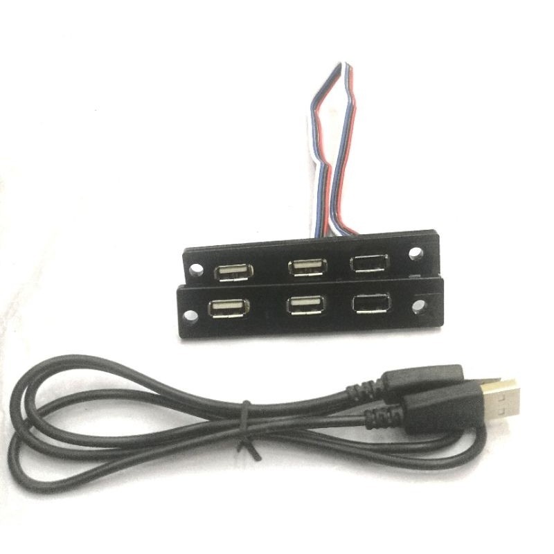 6USB CONSOLE BOX, ARMREST, cable , connections between all devices Compati with Windows USB ...