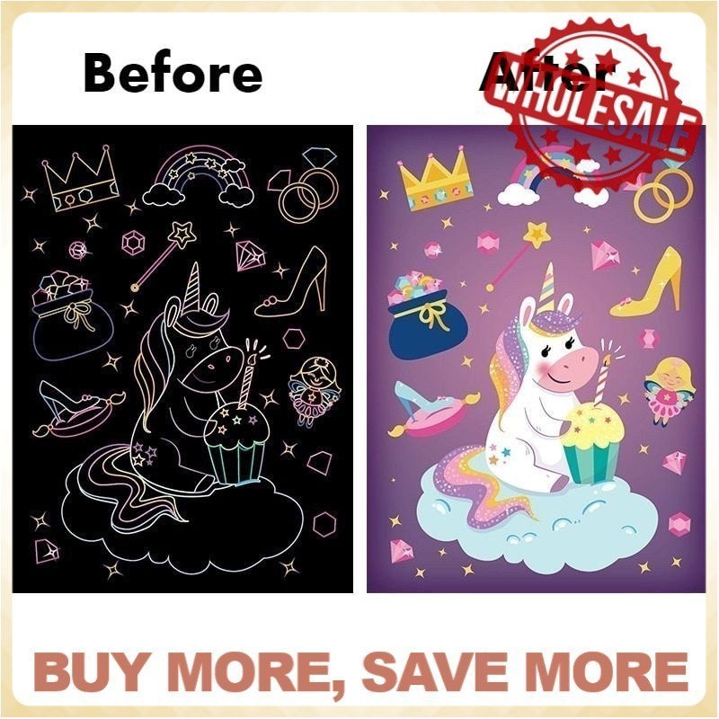 [Ready Stock] DIY BOOK Drawing Colourful Scratching Art Book Scratch ...