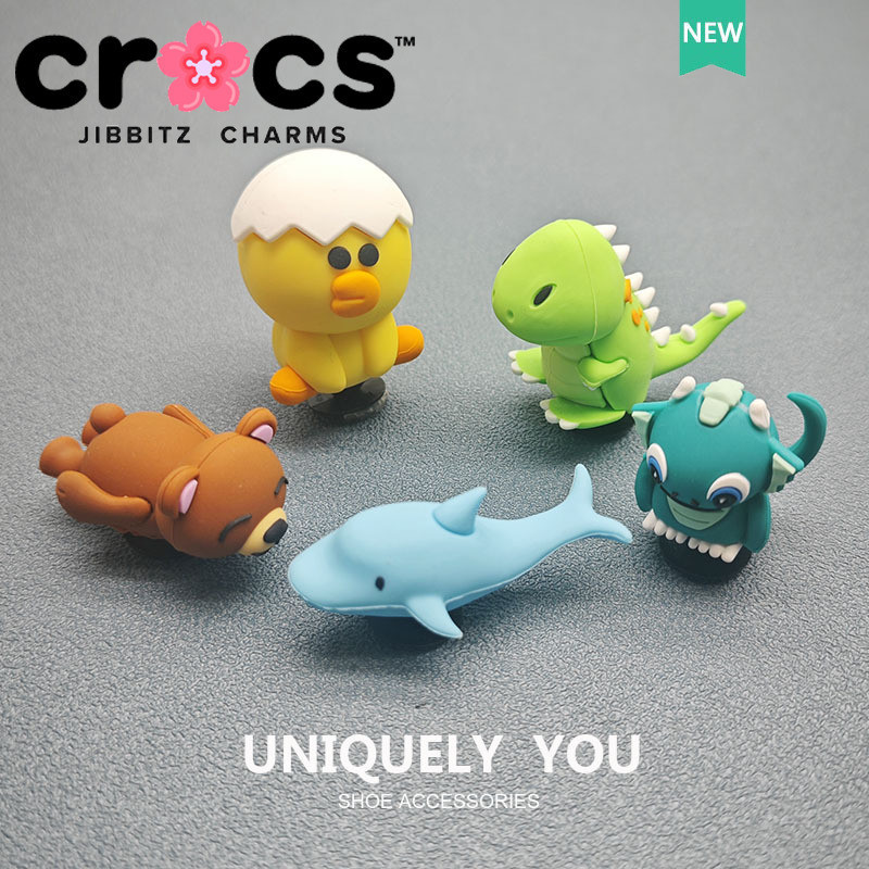 3d jibbitz crocs charms Shoe Buckle Godzilla Dolphin Cute Three ...
