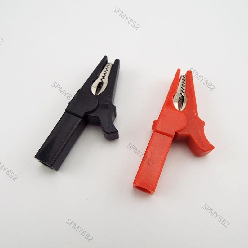 Red Black Alligator Clip Electric DIY Clips Test Probe Socket Cable ...