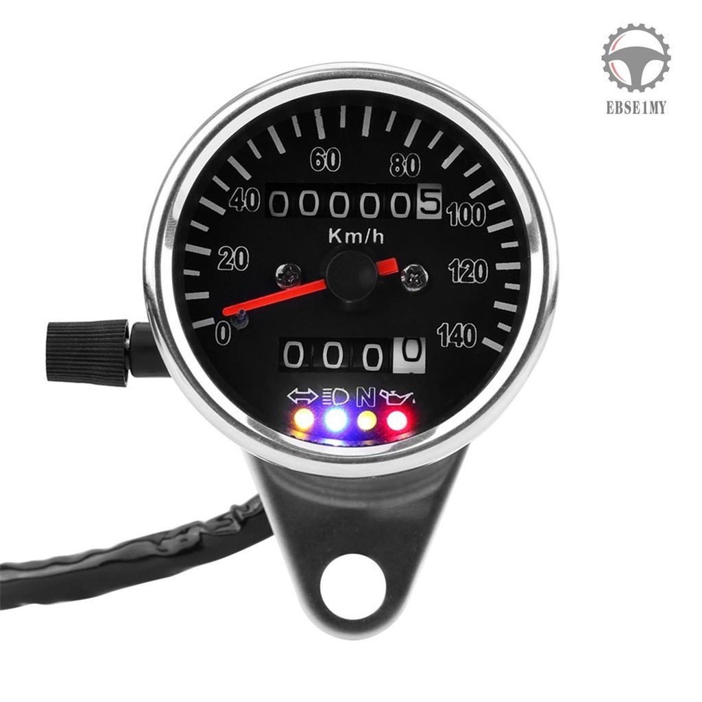 Ebsrmy Cafe Racer Custom Motorcycle Mechanical Speedometer with LED ...