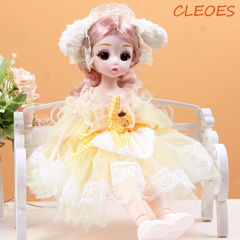 CLEOES Multiple Movable 30cm Bjd Doll, Attractive Eyes Long Hair ...