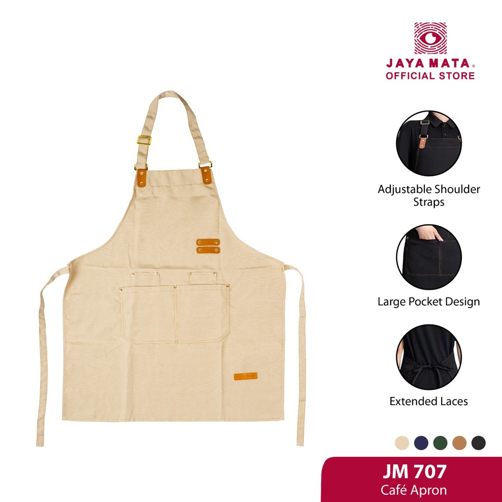 JAYA MATA Cafe Apron (Blue/Green/Apricot/Brown/Black) JM707 | Shopee ...