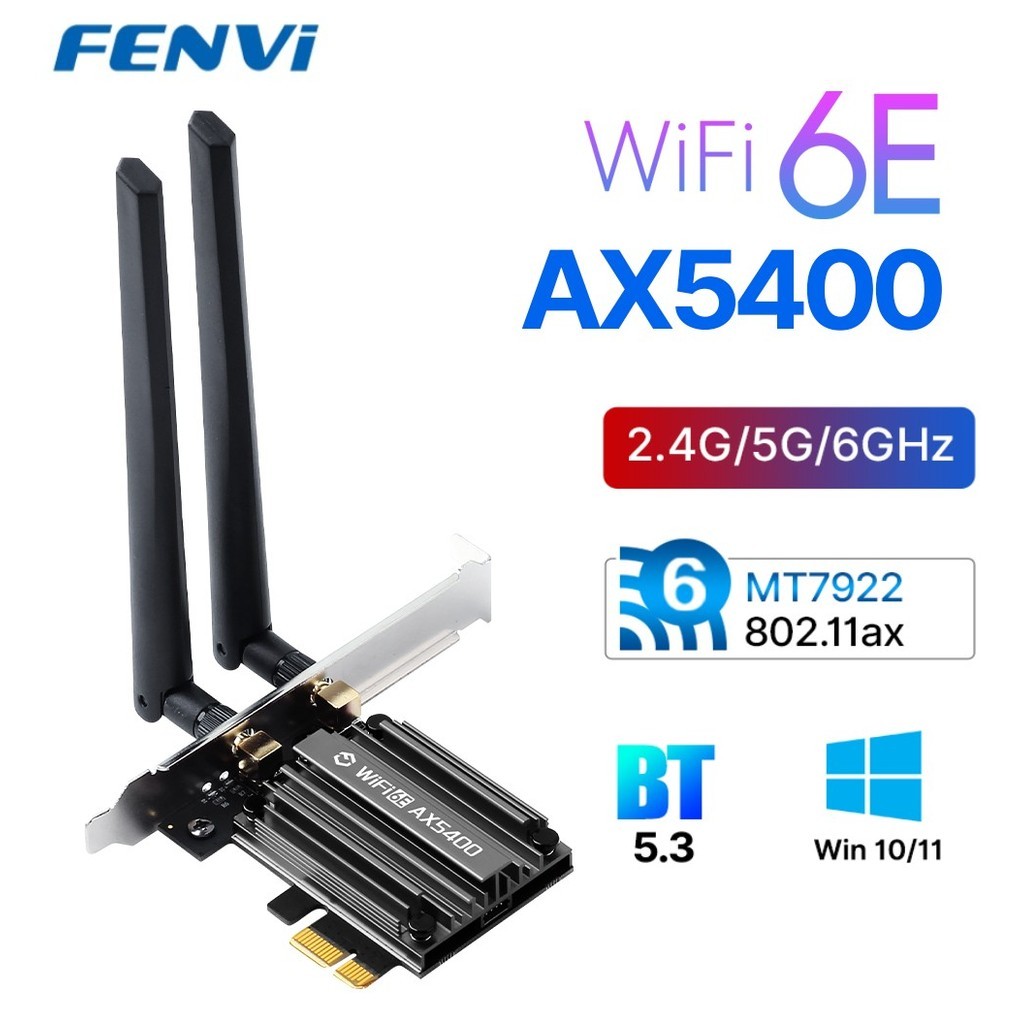 Wifi Card Fenvi Wifi 6 Fenvi Wi-Fi 6E Bluetooth PCIe Card 802.11ax Wifi ...