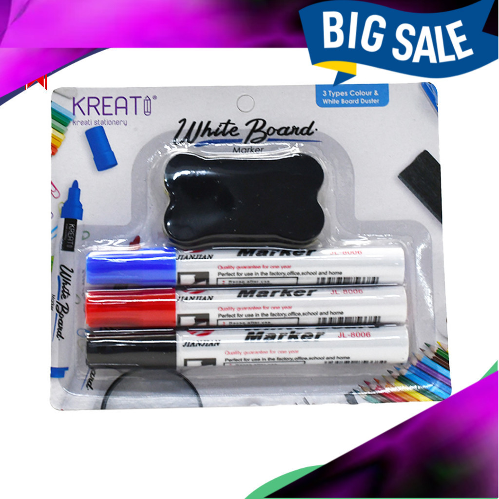 (4pcs) Set Marker Whiteboard Marker Pen Set, Marker Blur, Marker Black ...