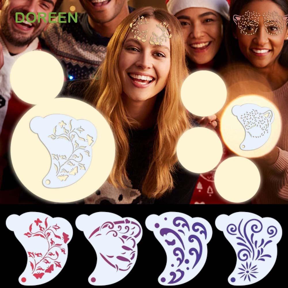 DOREEN Face Paint Templates, Reusable Multiple Pattern Body Art Paint ...