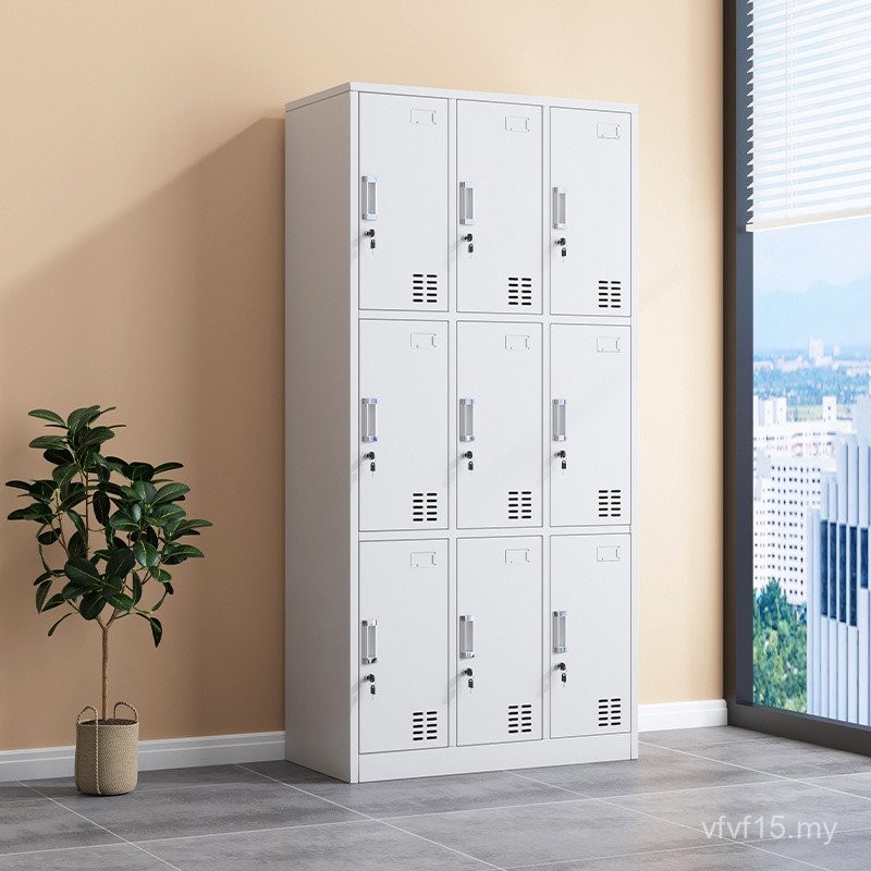 Steel Wardrobe Staff Cabinet Gym 9 Doors Wardrobe Dormitory Nine Doors ...