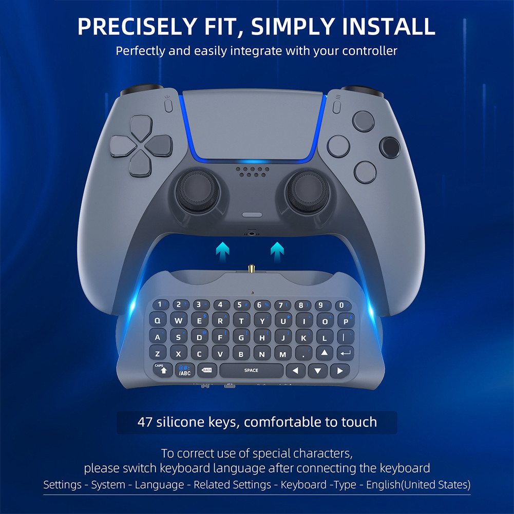 Wireless Keyboard Controller Bluetooth-Compatible 3.0 3.5mm Gaming ...