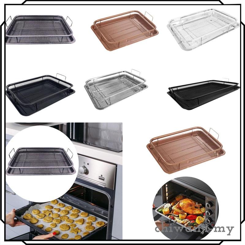 [ChiwanjifcMY] and Tray Crisping Basket Tray Grill Rack Fried Chips ...