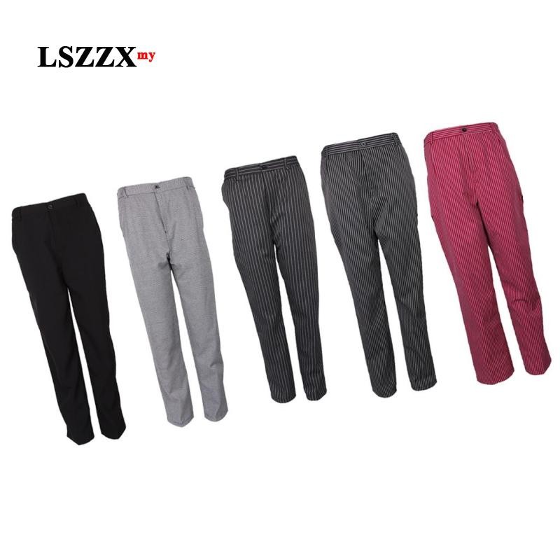 [LszzxMY] Chef Pants Restaurant Hotel Uniform Kitchen Trousers Work ...