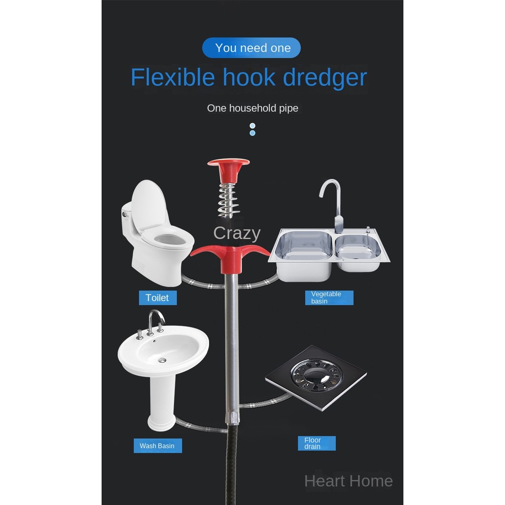 Sewer Dredging Handy Tool with Hook Steel Wire Pipe Cleaner Four-Claw ...