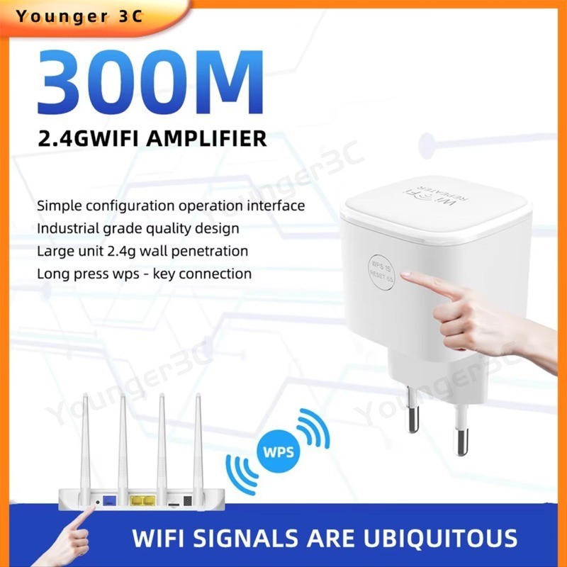 300Mbps Wireless Wifi Repeater Extender Home WiFi router signal booster ...