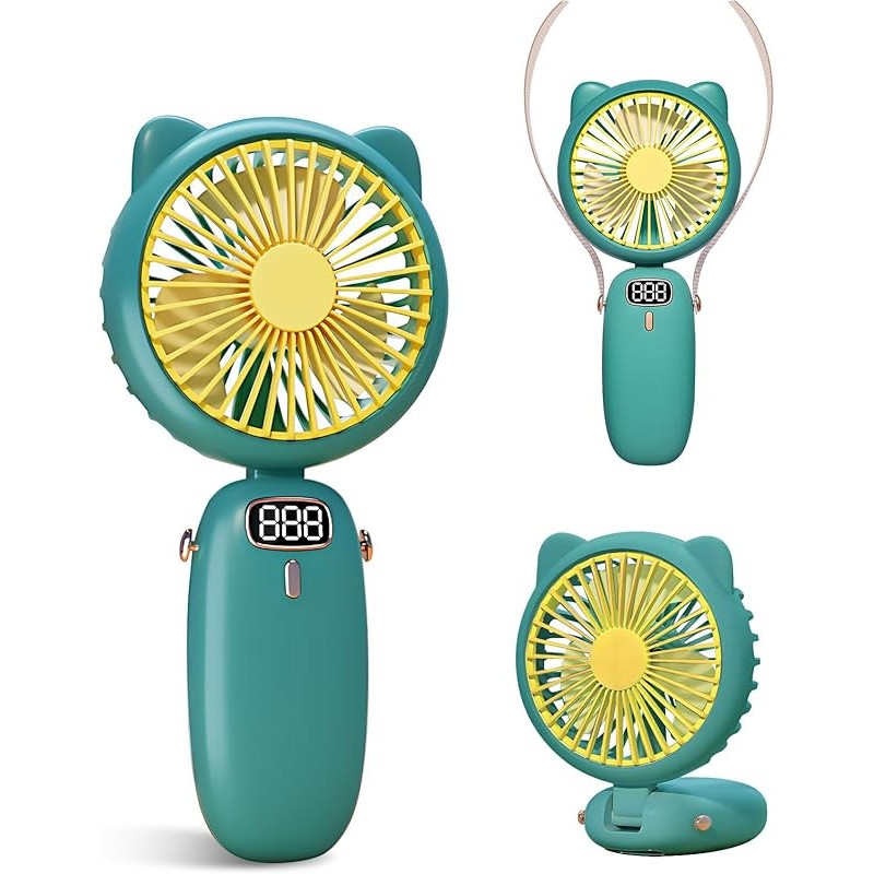 Handheld Fan Mini, Cute Hand Fan Portable, Powerful USB Rechargeable ...