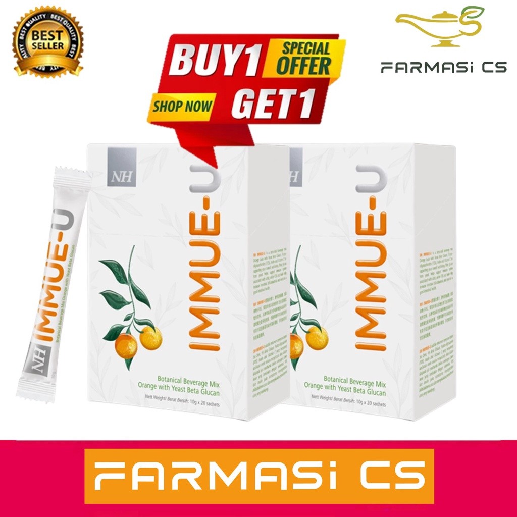 NH Immue-u Botanical Beverage Mix Orange with Yeast Beta Glucan 20 ...