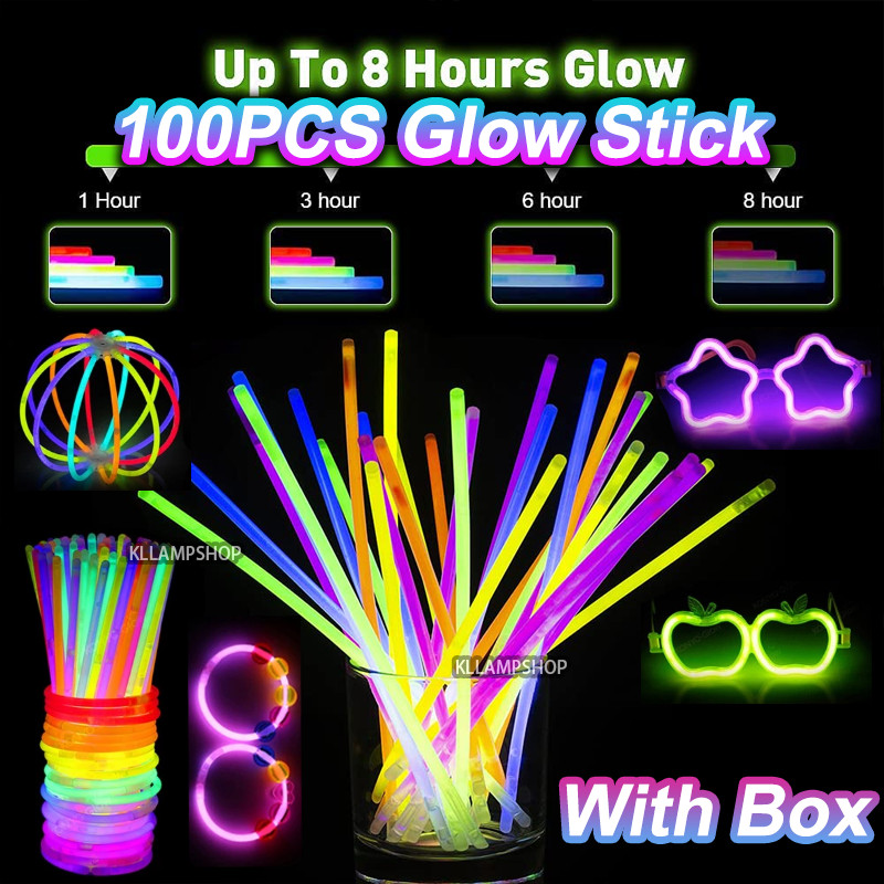 100pcs Mixed Colors Lightstick Glow in the dark Glow glowing original ...