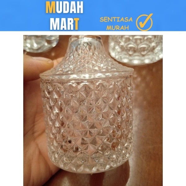 Mini sugar bowl with lid storage glass cup wax-filled crystal glass cup ...