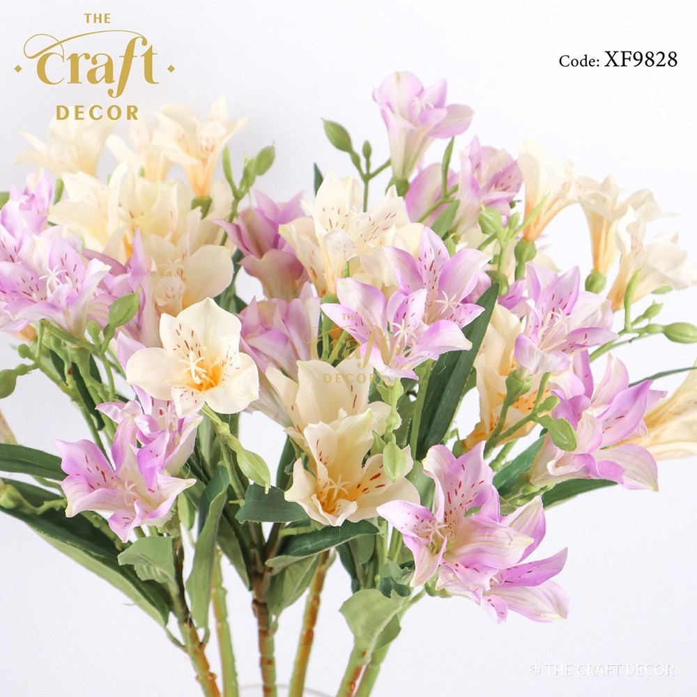 The Craft Decor Alstroemeria Flower Spray | Peruvian lily | Bunga ...