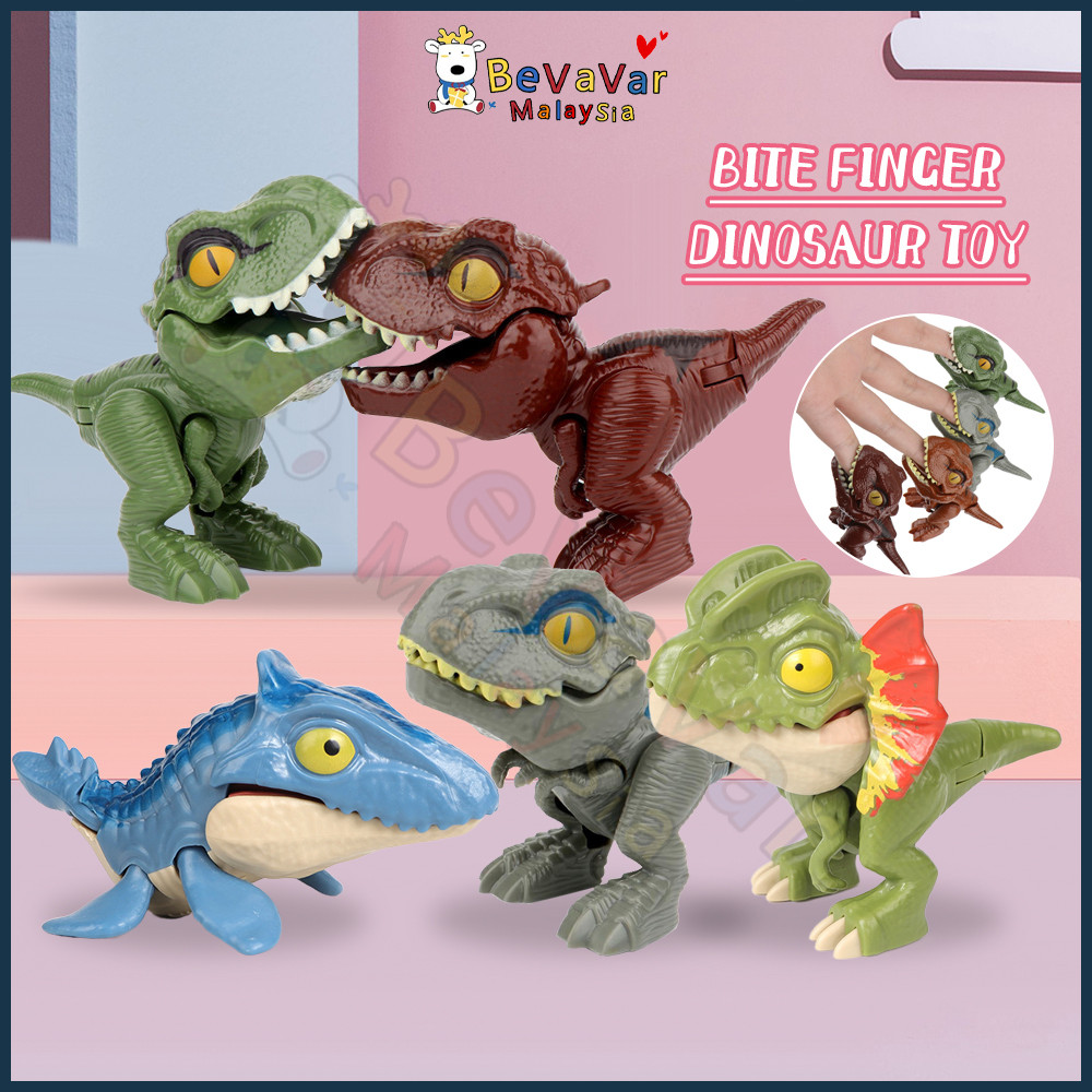 Bevavar Jurassic World Toys Mini Bite Finger Dinosaur Toy Tyrannosaurus ...