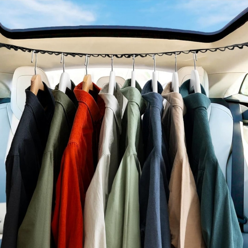 430*2.5cm Car Clothes Hanger Bar, Car Coat Hanger, Telescopic Clothes ...