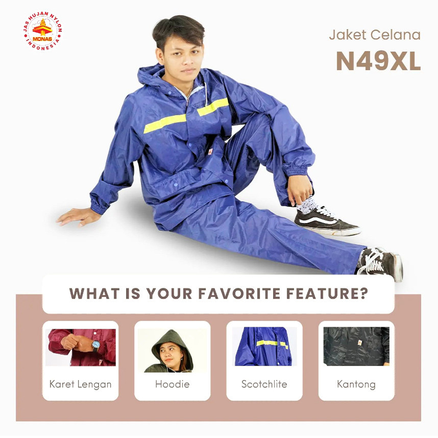 Pgs Monas Raincoat Jacket Pants XL N49 | Shopee Malaysia