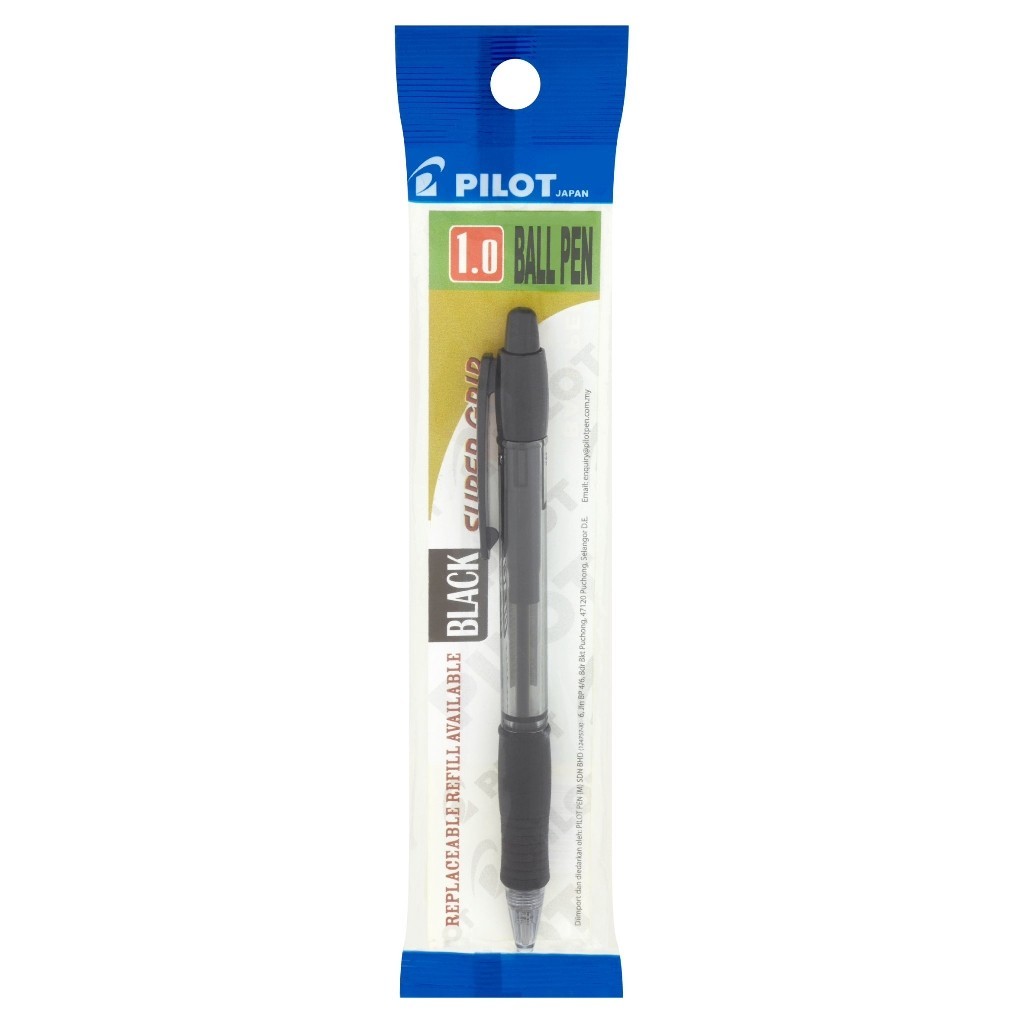 Pilot Super Grip Ball Pen - Black (1.0mm) | Shopee Malaysia