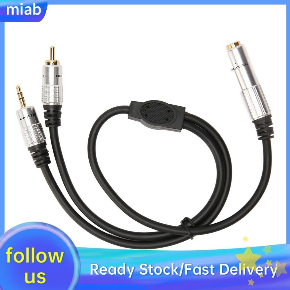 Maib 6.35mm To 3.5mm RCA Cable Compact Female Male Low Loss Sound Splitter Adapter Cord Gold ...